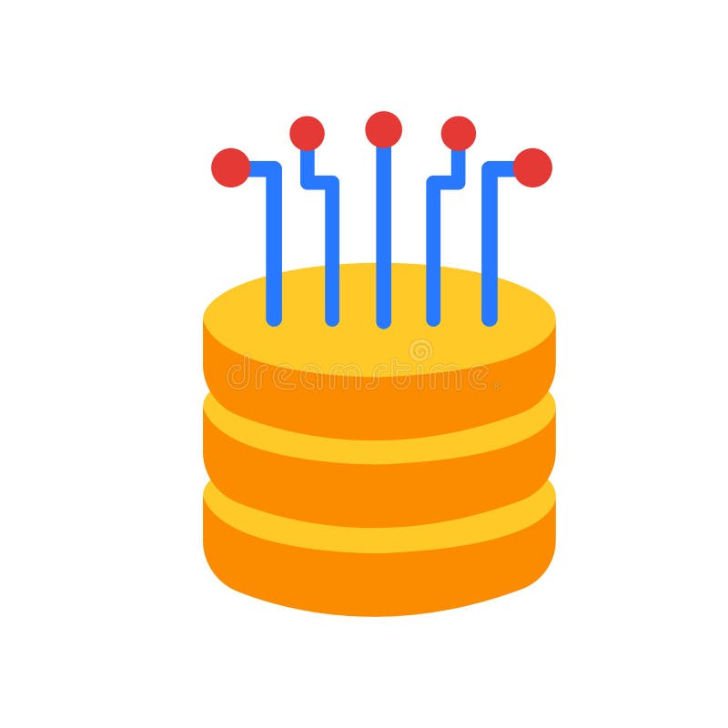 Big Data Icon Vector Sign and Symbol Isolated on White Background, Big ...