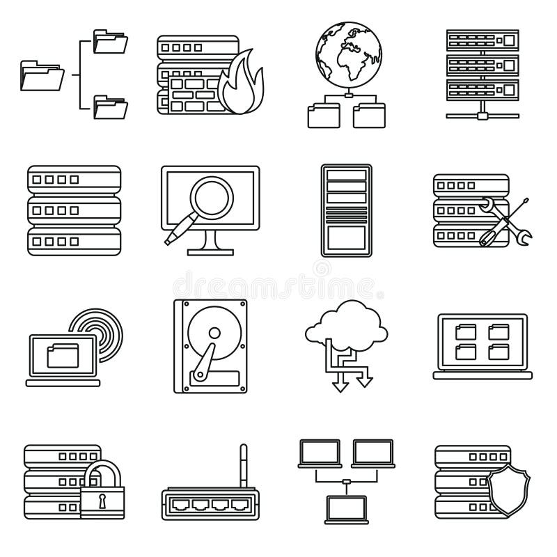 Big Data Icons Set, Outline Style Stock Illustration - Illustration of ... Big Data Icons Set, Outline Style Stock Illustration - Illustration of ...