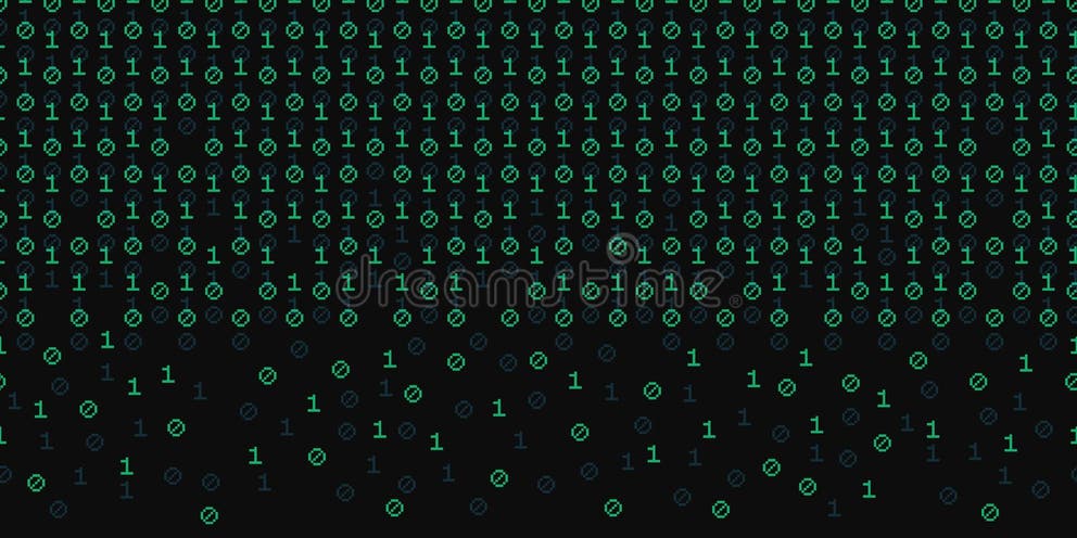 Big Data Illustration Binary Code Seamless Pattern Stock Illustration ...