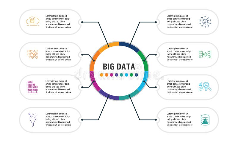 Big Data Infographics Vector Design. Timeline Concept Include Cloud ...