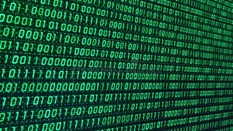 Big Data Information Technology Digital Matrix Code Stock Footage ...