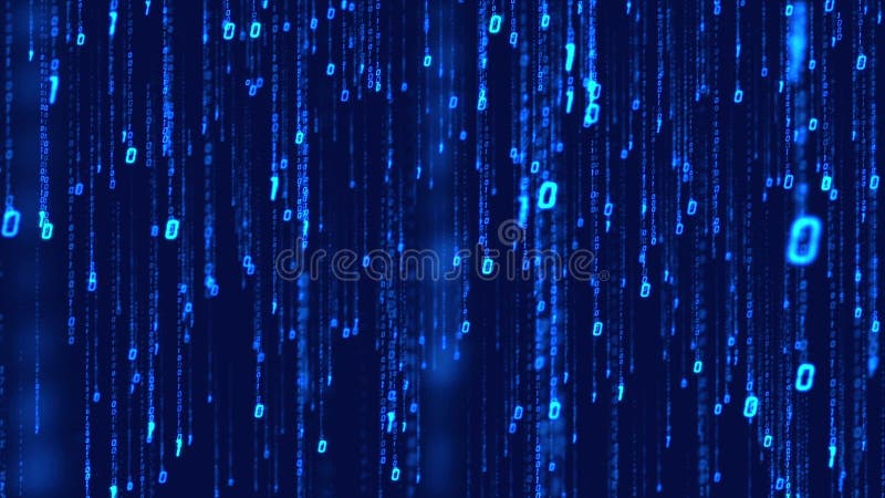 Digital Rain Information and Data Flow Stock Footage - Video of ...