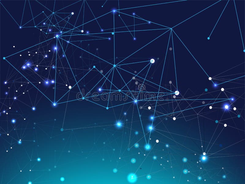 Big Data Information, Triangular Polygonal Nodes. Stock Vector ...