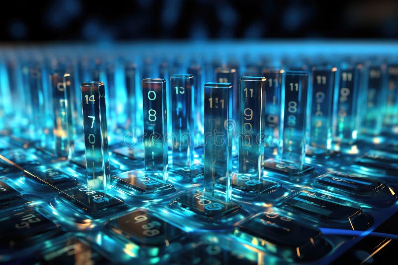 Big Data on Internet Upload and Download Progress. Futuristic Digital ...