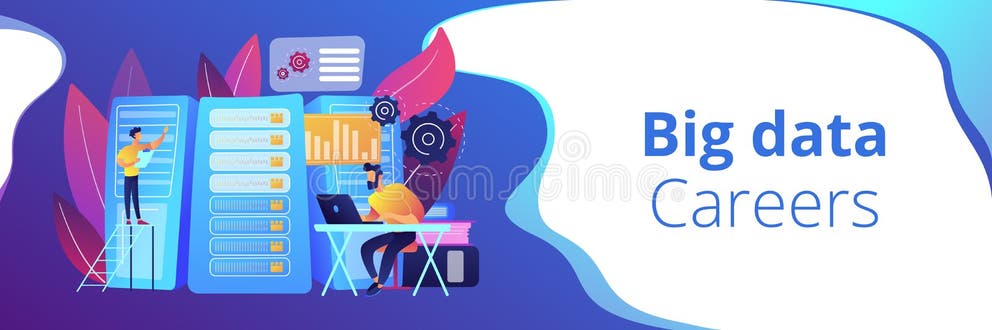 Big Data Job Concept Banner Header. Stock Vector - Illustration of administrator, gradient ...