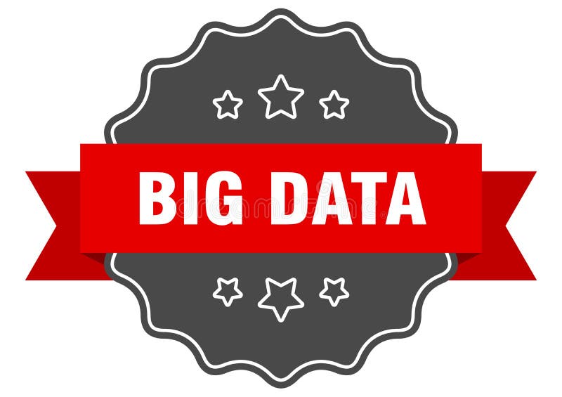 Big data label stock vector. Illustration of grey, ribbon - 194925072