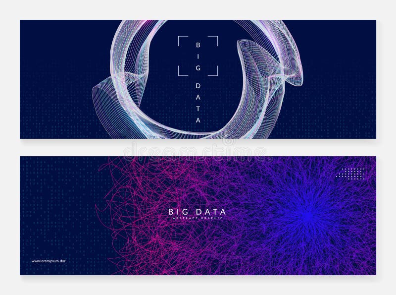 Big Data Learning. Digital Technology Abstract Stock Vector ...