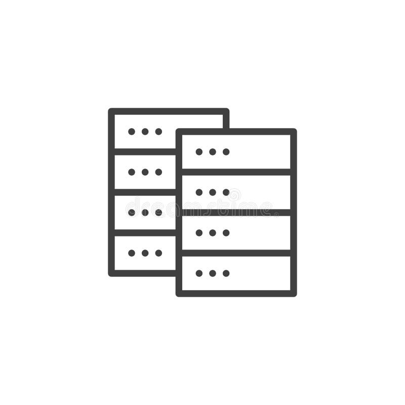 Big data line icon stock illustration. Illustration of computer - 274737704