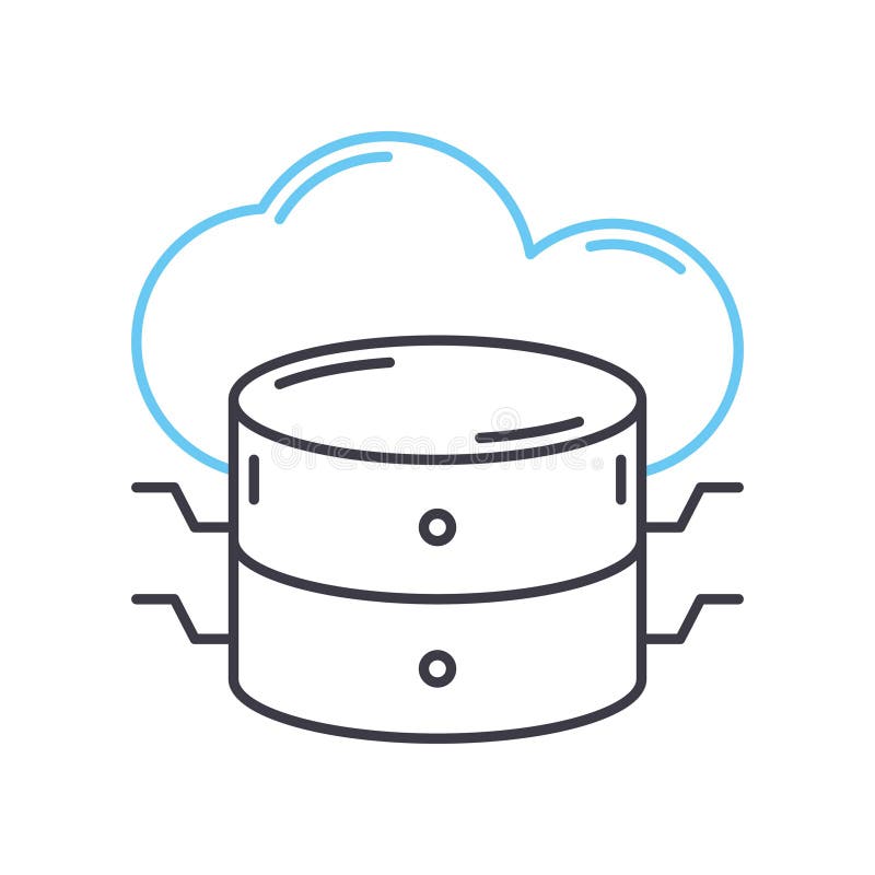 Big Data Line Icon, Outline Symbol, Vector Illustration, Concept Sign ...