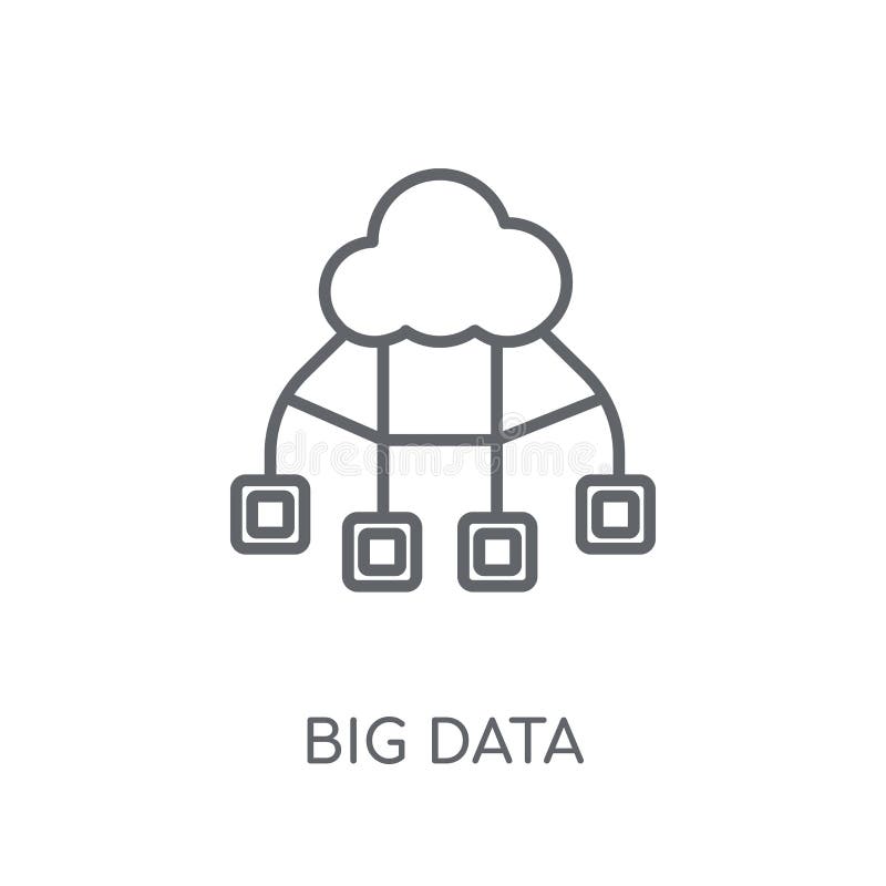 Big Data Linear Icon. Modern Outline Big Data Logo Concept on Wh Stock ...