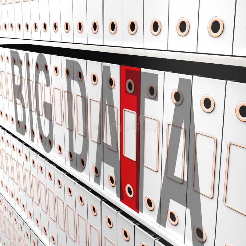 Big Data Logo Digital Information 3d Rendering Stock Illustration ...