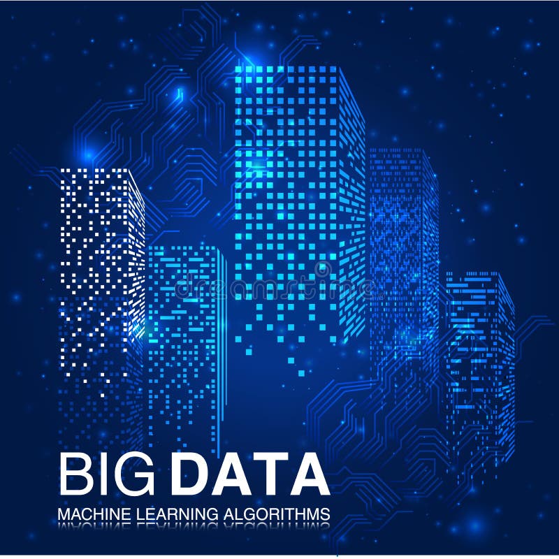 Big Data Algorithms Analysis Of Information Minimalistic Infographics