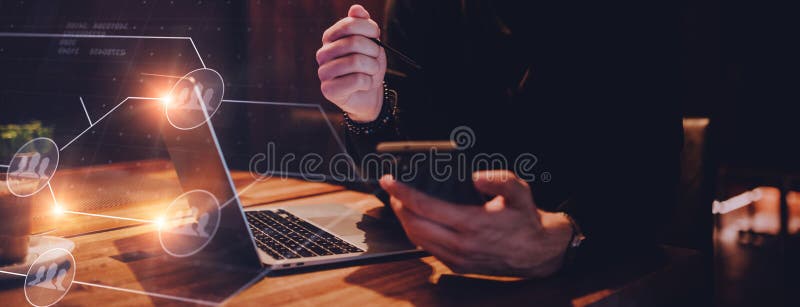 Big Data Management, Digital Technology, Software Development Concept. Computer Programmer ...