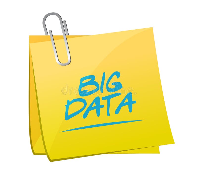 Big Data Memo Post Sign Concept Stock Illustration - Illustration of ...