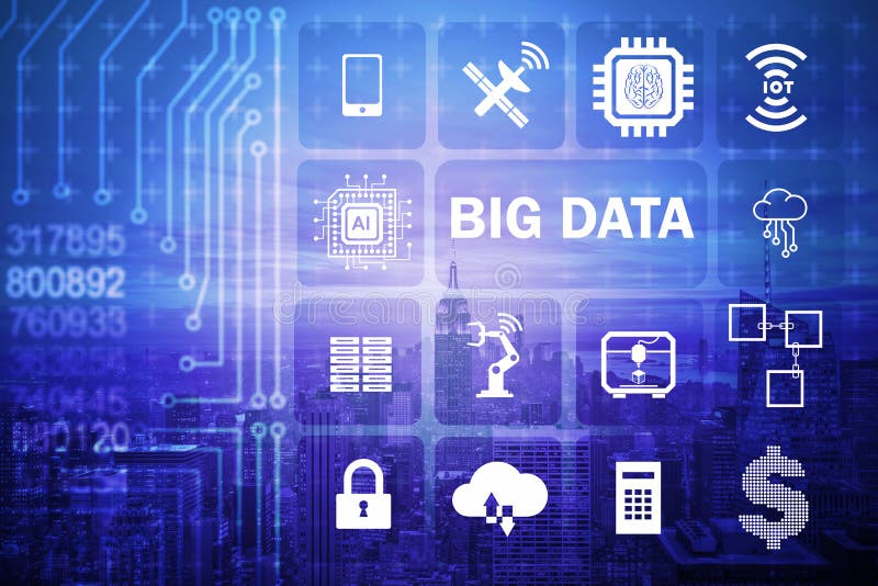 The Big Data Modern Computing Concept Stock Illustration - Illustration ...