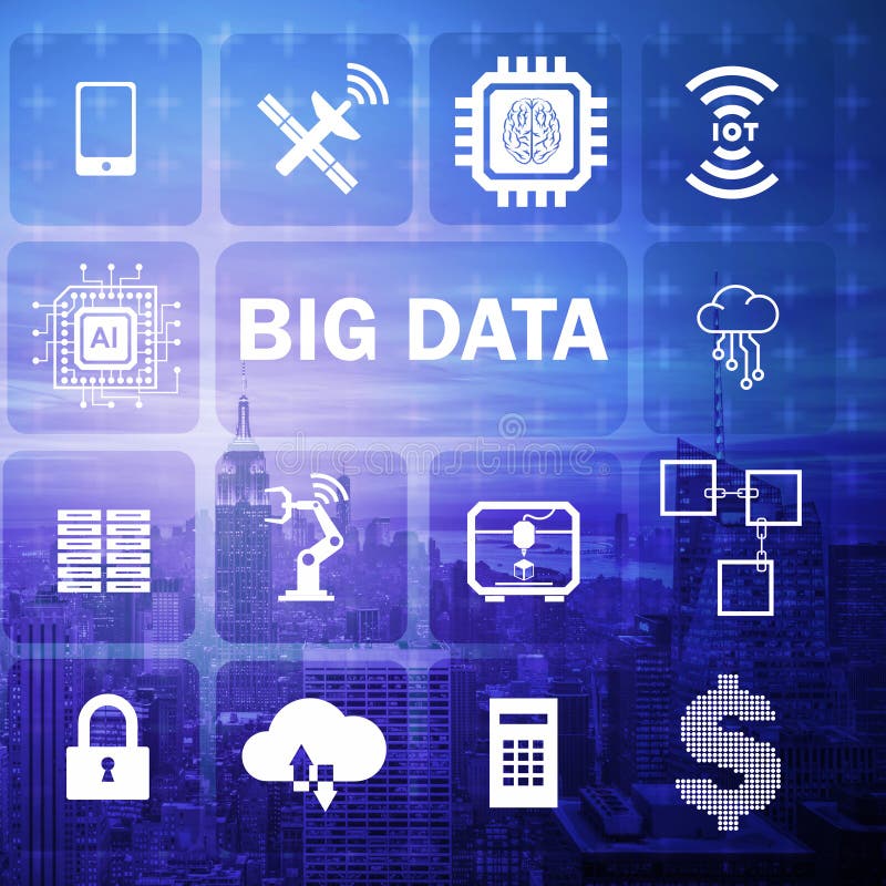 Big Data Modern Computing Concept Stock Illustration - Illustration of ...