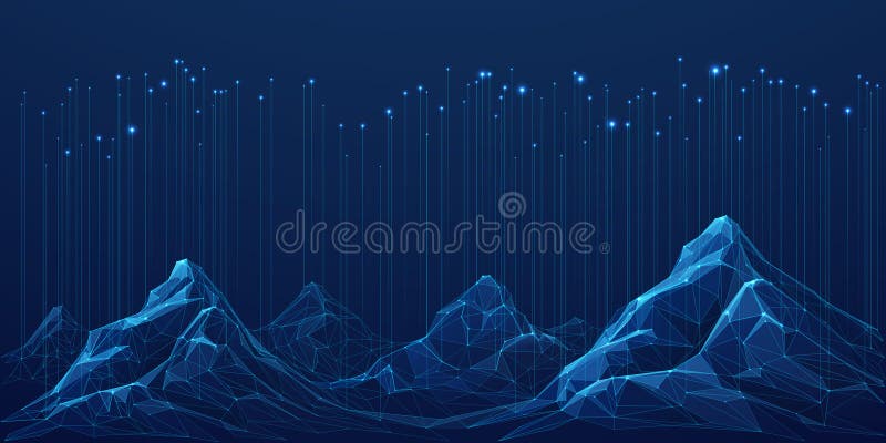 BIG DATA mountain BL stock vector. Illustration of landscape - 285782611