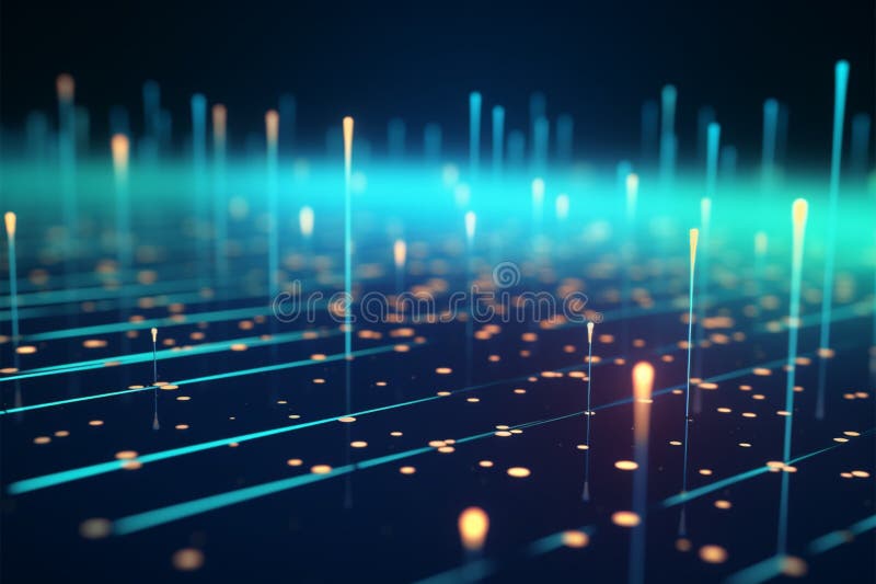 Big Data Moves Swiftly through a 3D Digital Data Transmission Stock ...