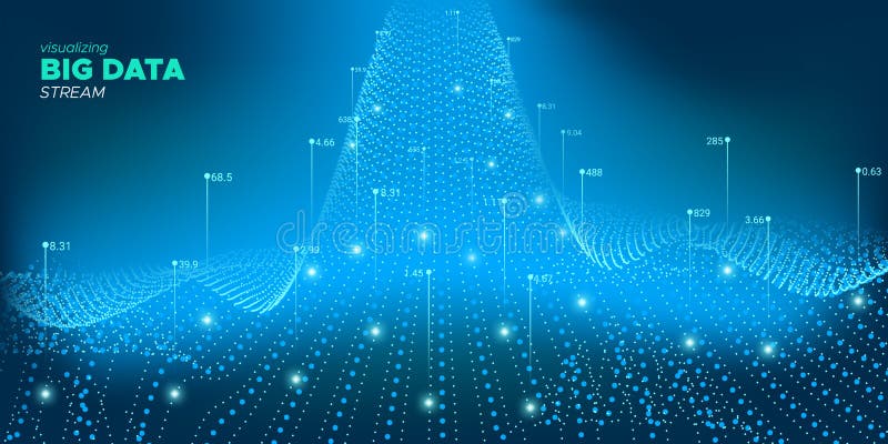 Big Data. Neon Business Visualization Stock Vector - Illustration of ...