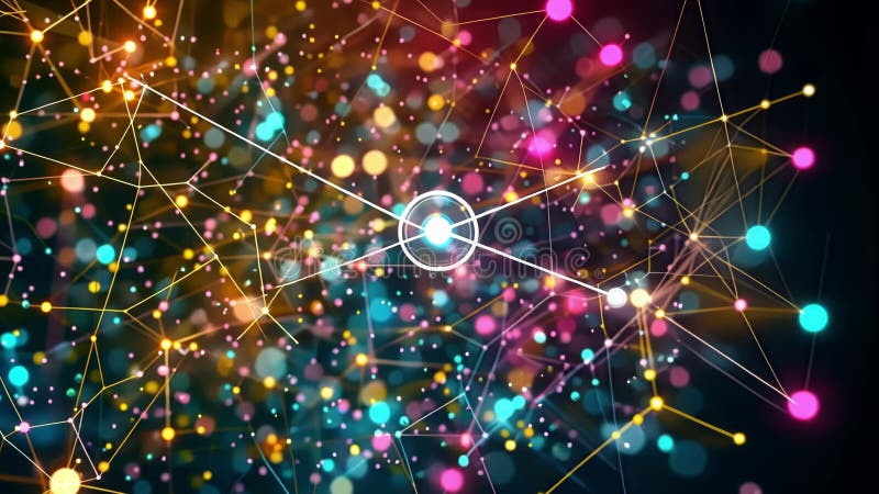 Big Data Network Connecting Glowing Nodes in Complex System Stock Video - Video of glowing ...