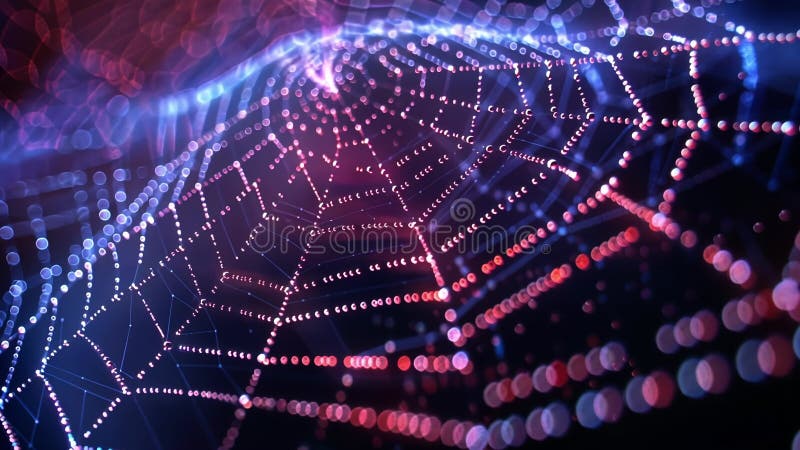 Big Data Network Connecting Glowing Nodes in Cyberspace Stock Video - Video of digital, mining ...