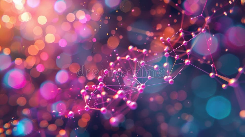 Big Data Network Connecting Nodes in a Futuristic Cyberspace Stock Image - Image of connection ...