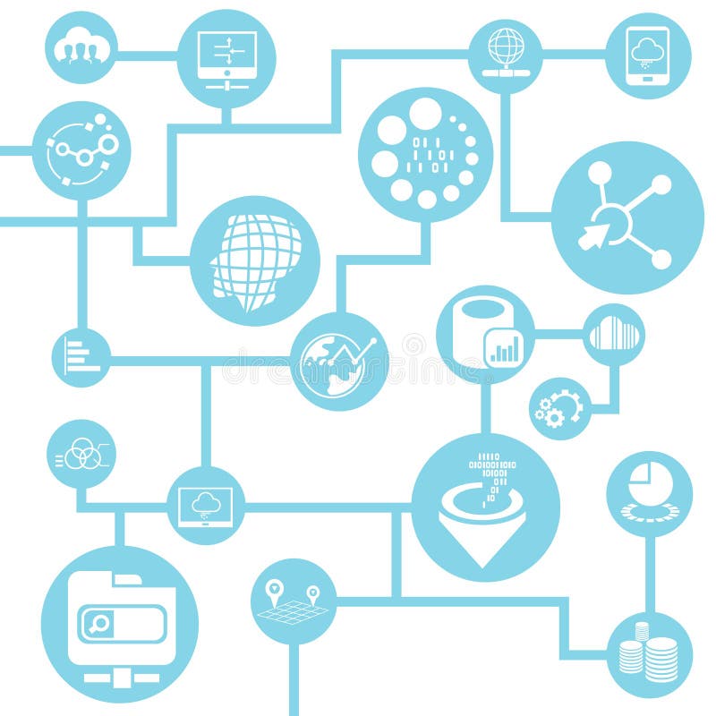 Big data network stock illustration. Illustration of database - 40850340