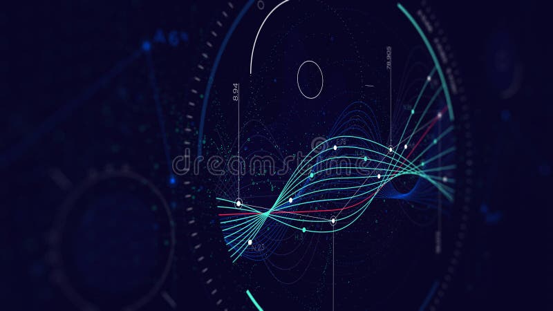 Big Data Network Visualization, Interface Screen Infographic Digital ...