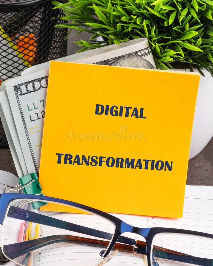 Big Data and Networking Concept. DIGITAL TRANSFORMATION Written on a ...