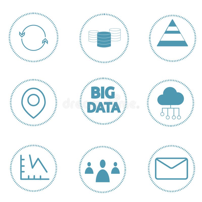 Big Data Black Infographics Stock Vector - Illustration of element ...