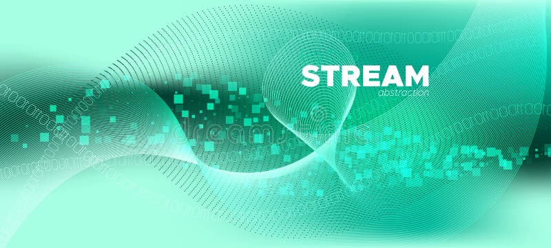 Big Data Numbers Stream. Information Technology Stock Vector ...