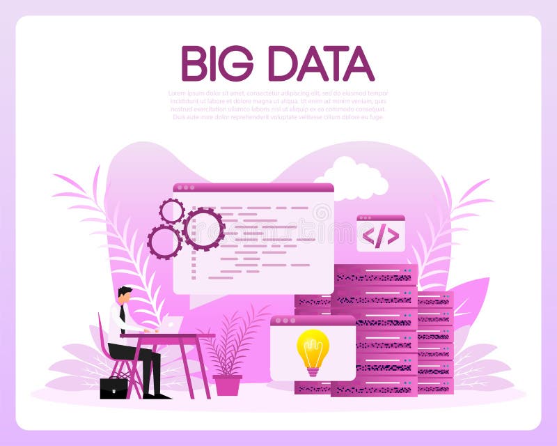 Big Data People. Vector Illustration. Finance Isometric Stock Vector ...