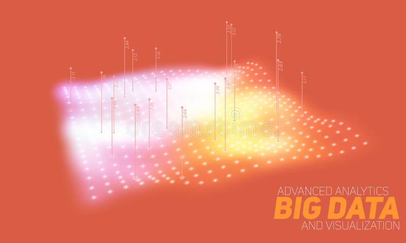 Big Data Plot Colorful Visualization. Futuristic Infographic ...
