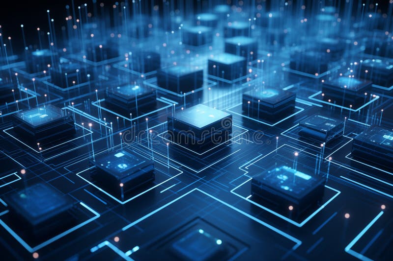 Big Data Processing in Advanced Computer Server Center with Advanced Chip AI Technologies Stock ...