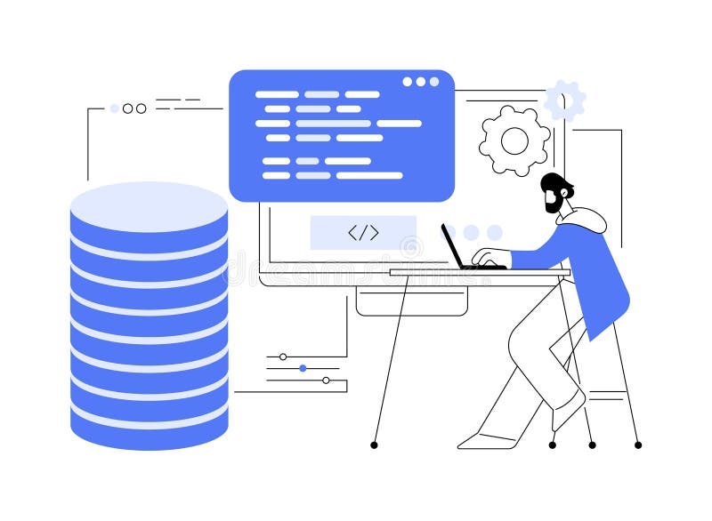 Big Data Programming Abstract Concept Vector Illustration. Stock Vector - Illustration of ...