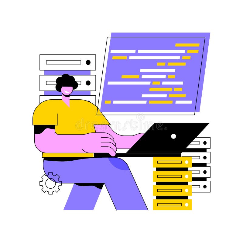 Big Data Programming Abstract Concept Vector Illustration. Stock Vector ...