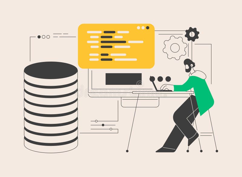 Big Data Programming Abstract Concept Vector Illustration. Stock Vector ...