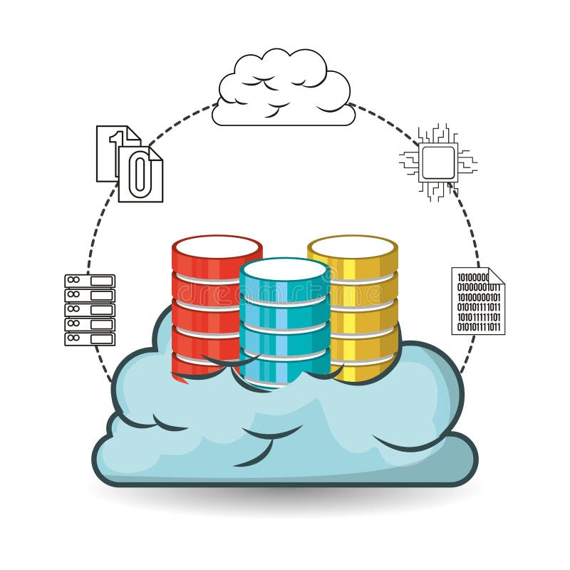 Big Data Related Icons Image Stock Vector - Illustration of defense ...