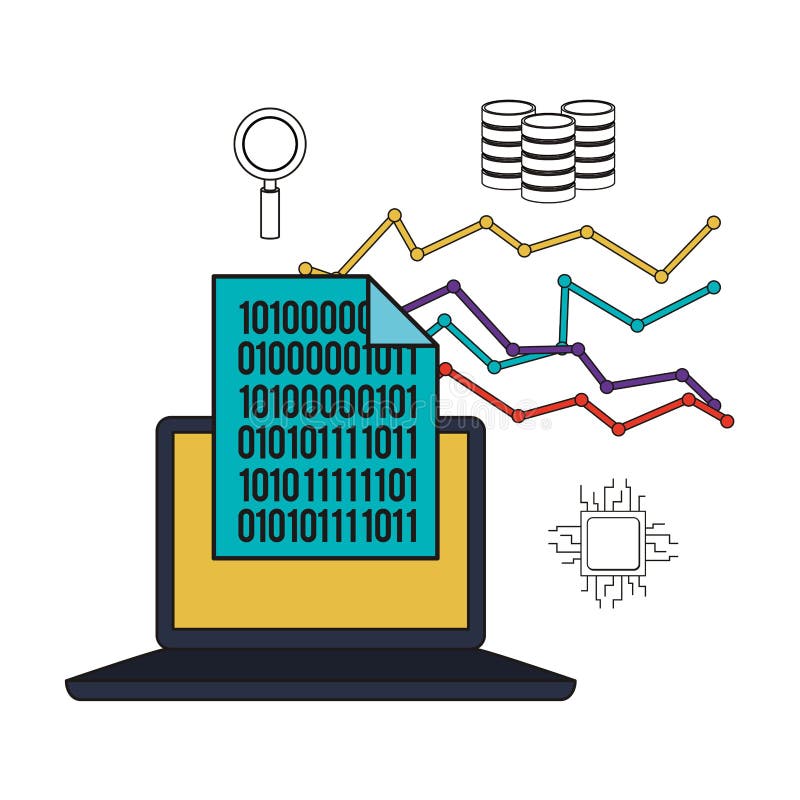 Big Data Related Icons Image Stock Vector - Illustration of icon ...