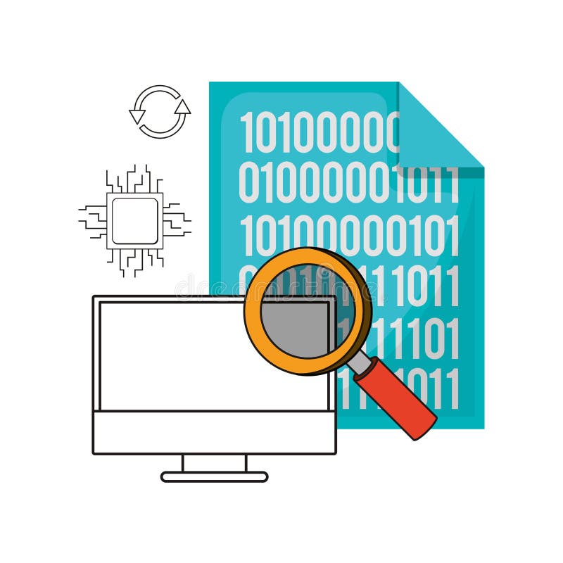 Big Data Related Icons Image Stock Vector - Illustration of archive ...