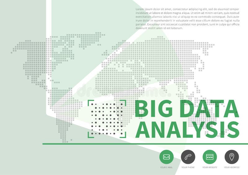 Big Data Report Cover Vector Illustration Stock Vector - Illustration ...