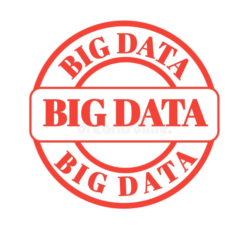 BIG DATA Round Shape Style Stamp. Stock Illustration - Illustration of ...