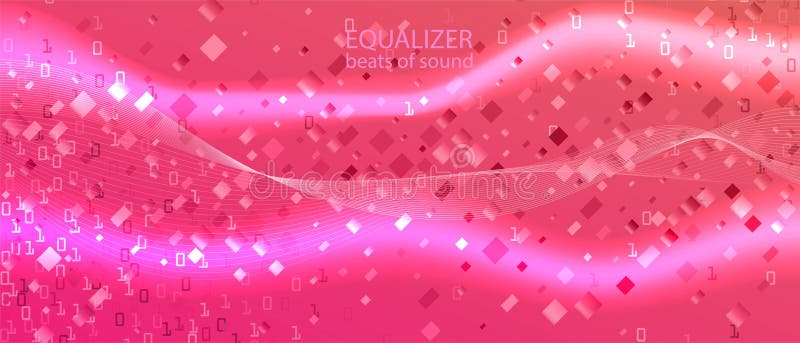 Big Data Sales Vector Wallpaper. Matrix Falling Binary Code. Pink Blue ...