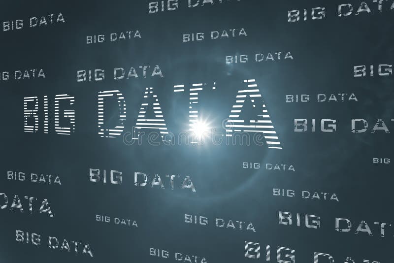 Big Data Sci-fi Wording Graphic on the Sun Halo Stock Photo - Image of ...