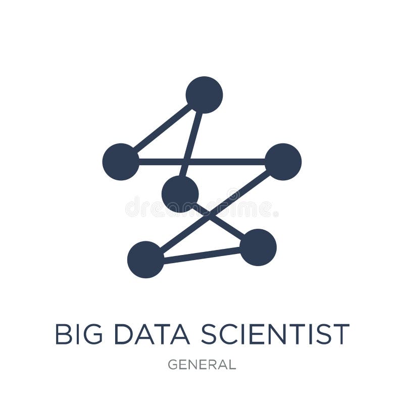 Big Data Scientist Icon. Trendy Flat Vector Big Data Scientist I Stock Vector - Illustration of ...