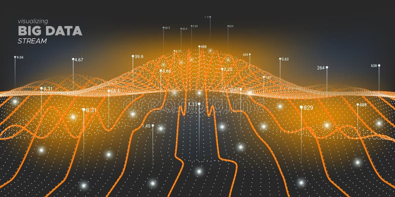 Big Data Screen. Matrix Visualization Stock Vector - Illustration of ...