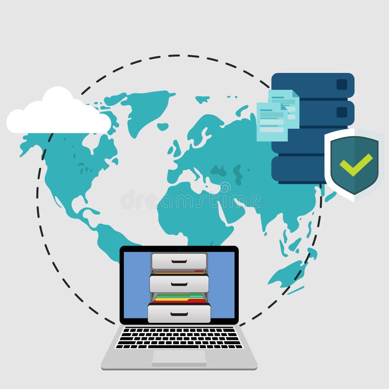 Big Data Secure Storage from Laptop with Personal Documents Stock ...