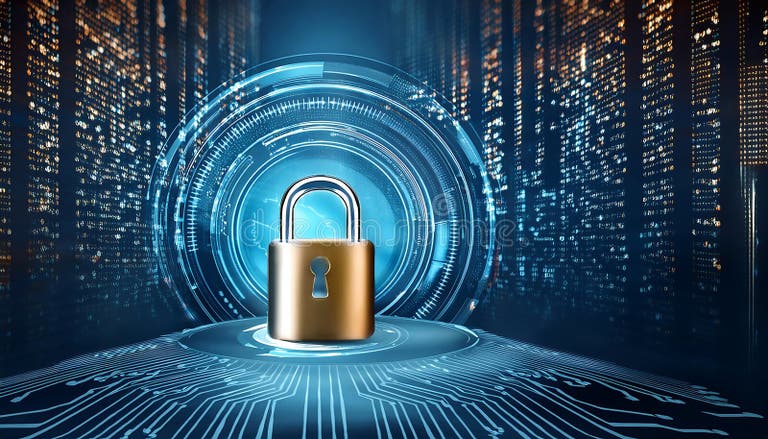 Big Data Security And Encryption In A Computer System Environment Stock Illustration