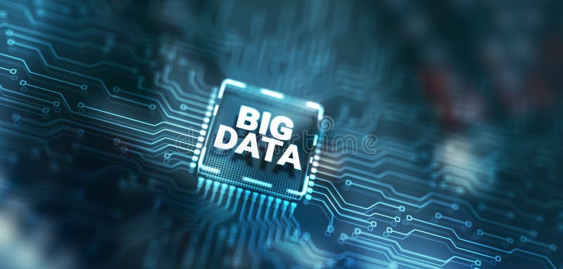 Big Data on Server Racks Background. Technology Internet Concept Stock ...