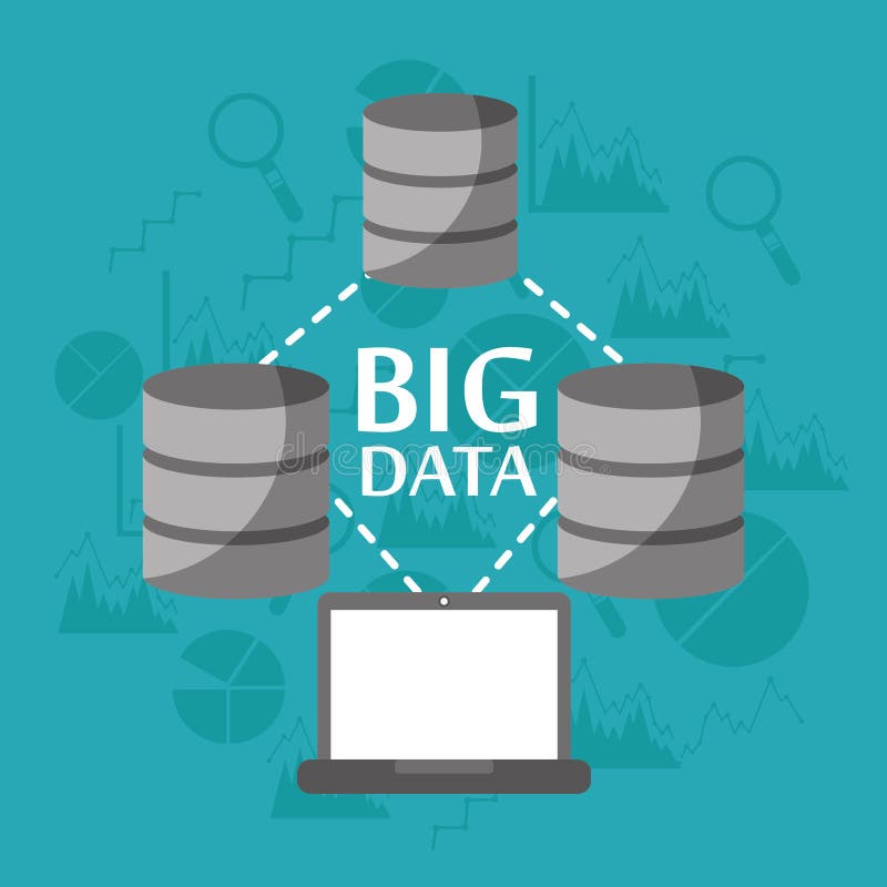 Big Data Server Storage Information Transfer Stock Vector ...